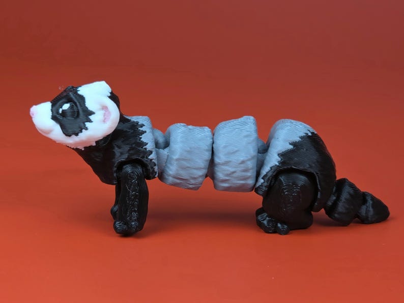 Mini Ferret - 3D Printed Realistic Animal Figurine - Customizable and ...