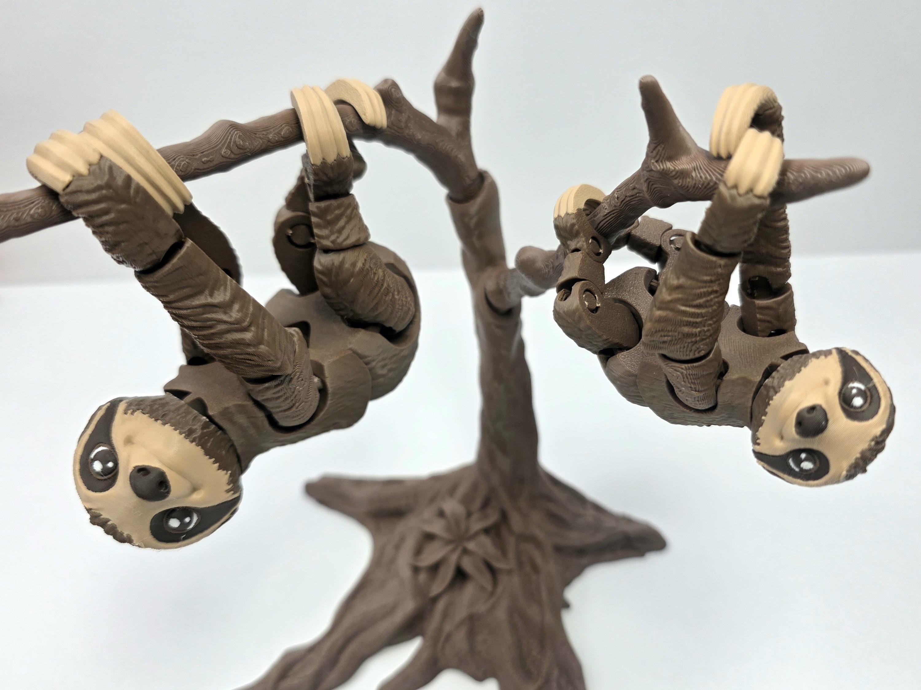 3D Printed Sloth - Articulated Fidget Toy - Customizable Realistic ...