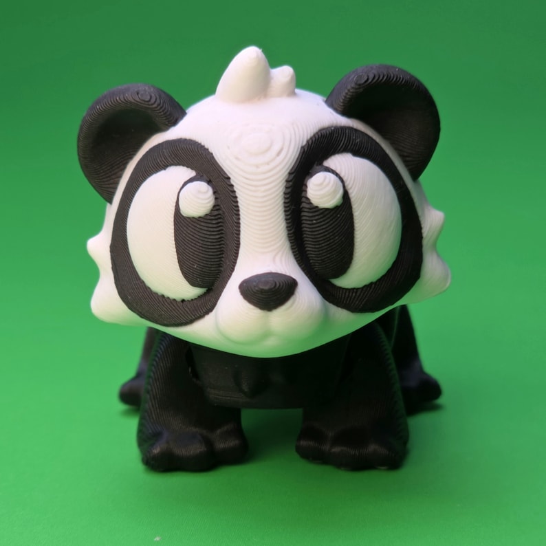 Mini Panda - 3D Printed Animal Figurine - Customizable and Articulated ...