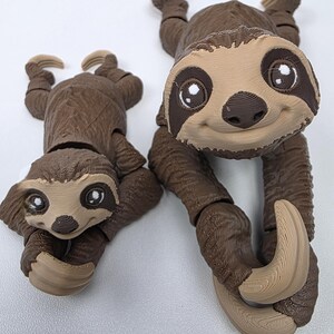 3D Printed Sloth - Articulated Fidget Toy - Customizable Realistic ...