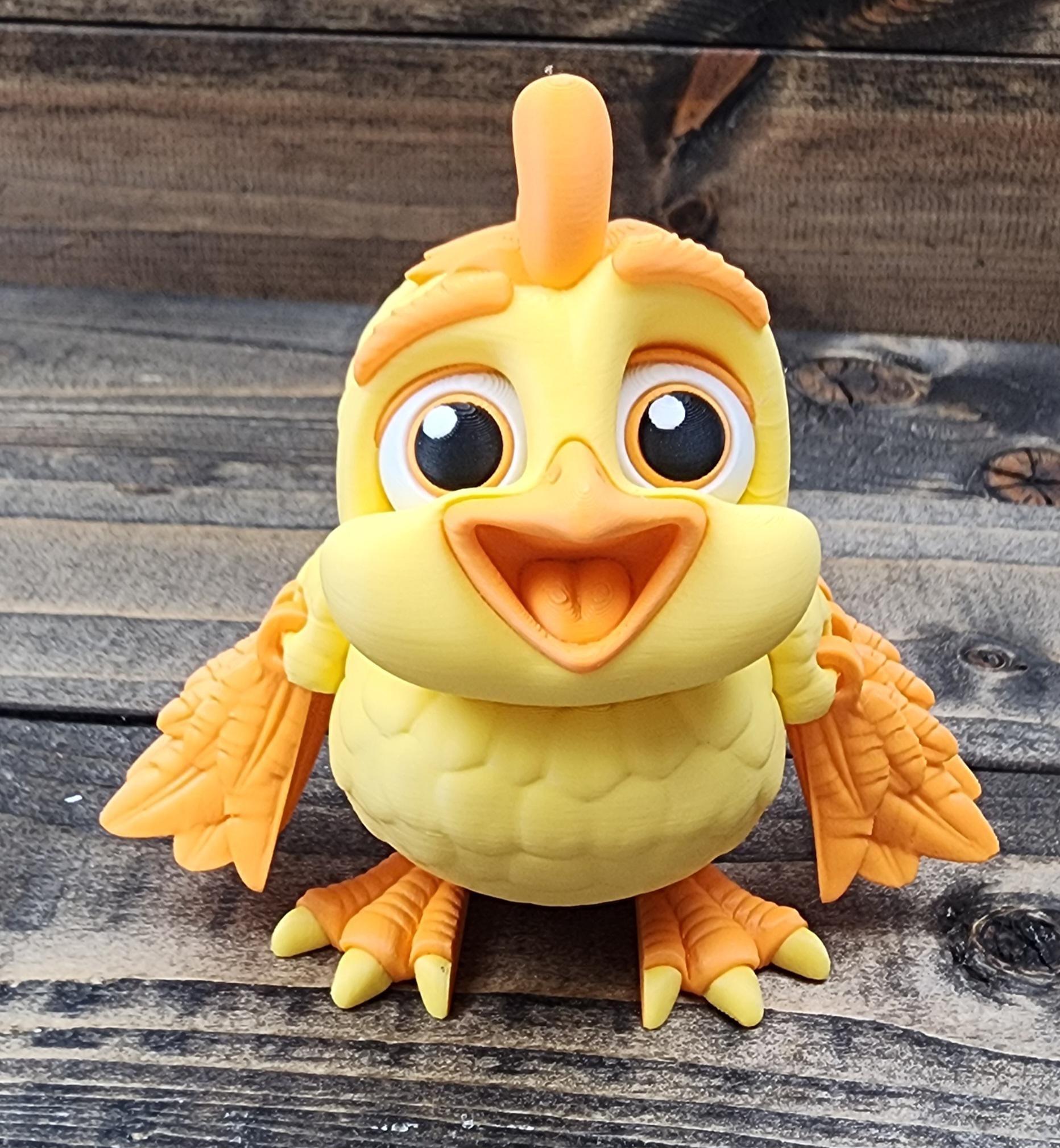 3D Printed Articulated Chicken Fidget Toy: Customizable Desk Decor - Etsy