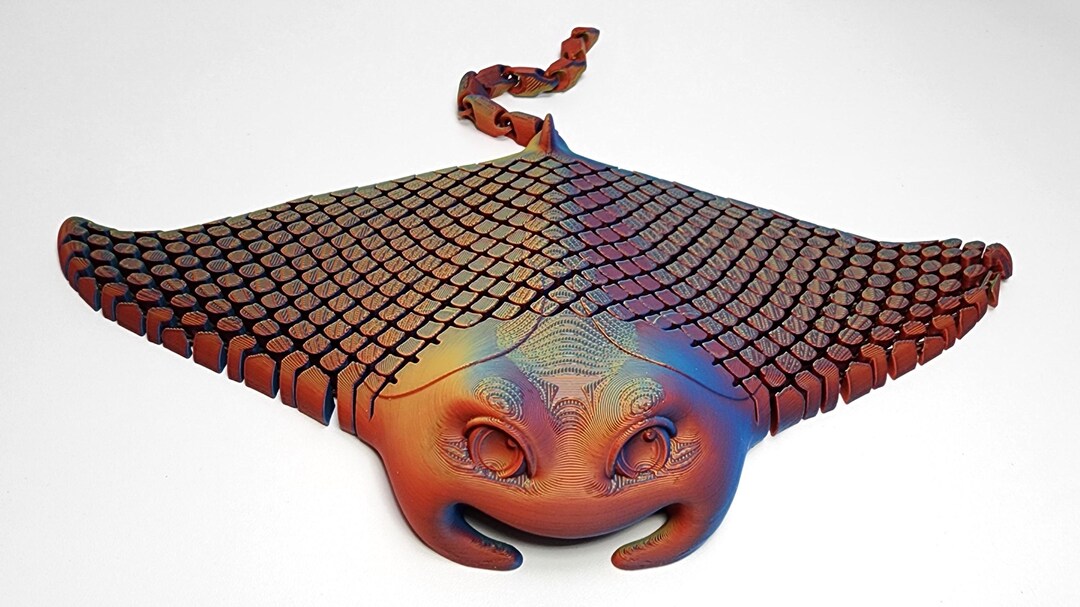 Articulated Manta Ray Fidget Toy: Customizable 3D Print - Etsy