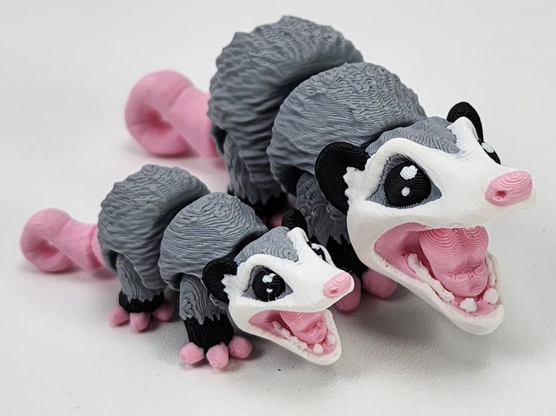 Mini Possum - Realistic and Articulated Flexi Fidget Toy- Customizable ...