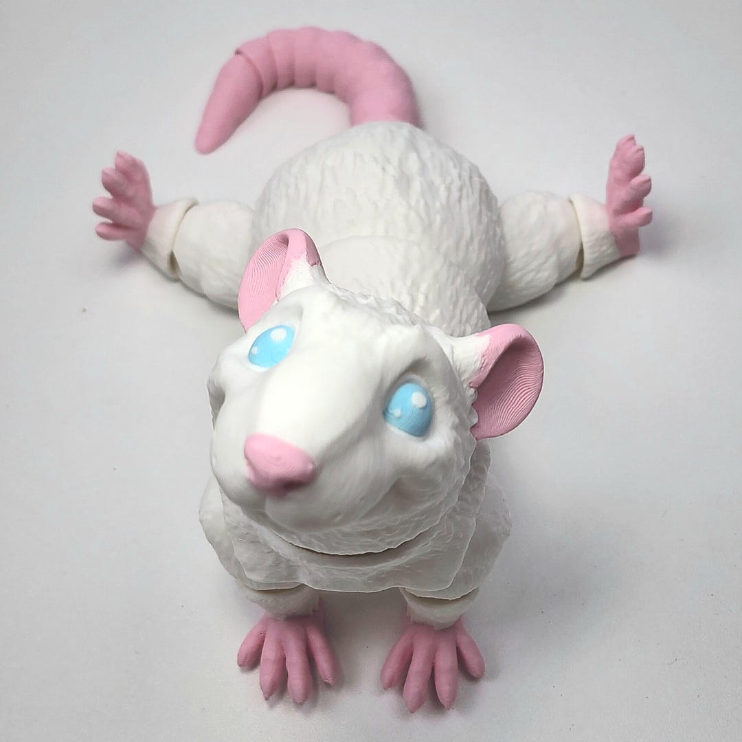 Articulated Rat Fidget Toy: Customizable 3D Printed Flexi Pet - Etsy