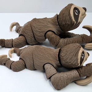 3D Printed Sloth - Articulated Fidget Toy - Customizable Realistic ...
