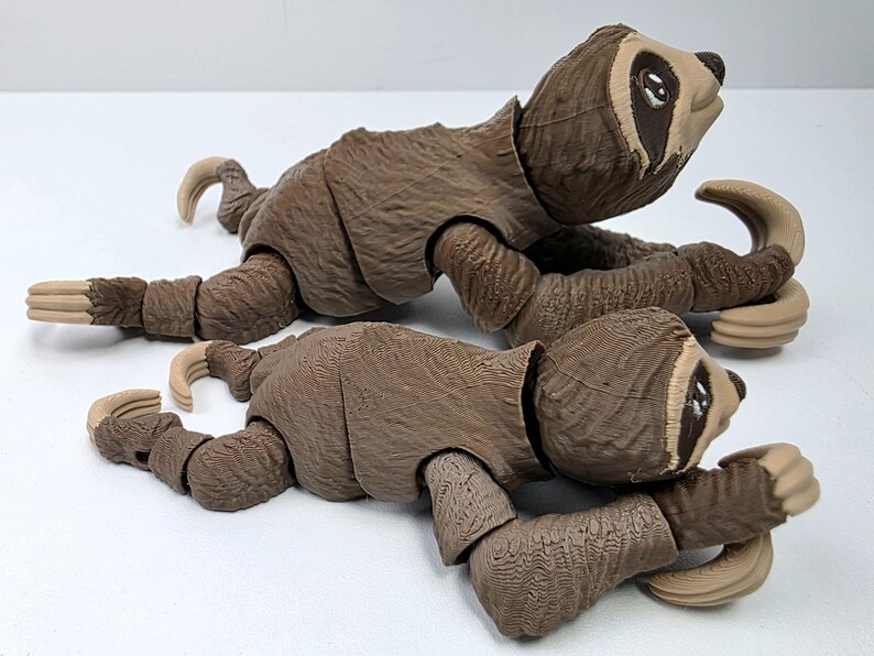 3D Printed Sloth - Articulated Fidget Toy - Customizable Realistic ...