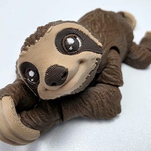 3D Printed Sloth - Articulated Fidget Toy - Customizable Realistic ...
