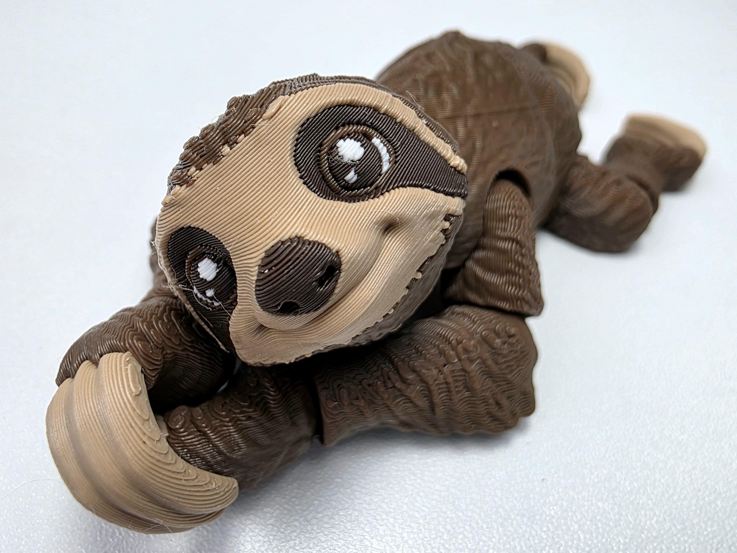 3D Printed Sloth - Articulated Fidget Toy - Customizable Realistic ...