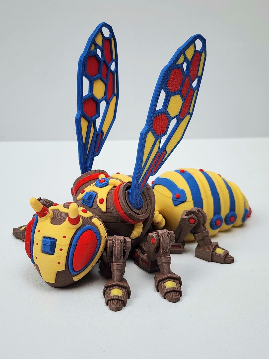 Articulated Cyber Bee - Customizable 3D Printed Flexible Fidget Toy - Etsy