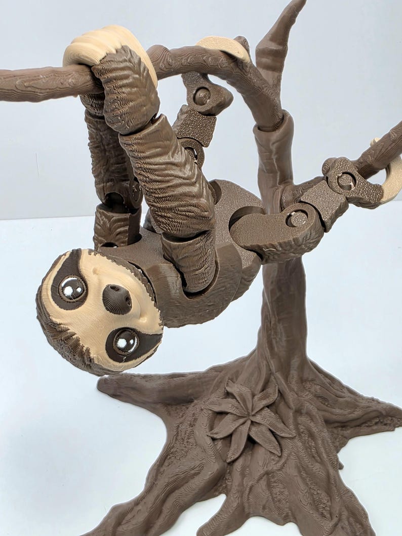 3D Printed Sloth - Articulated Fidget Toy - Customizable Realistic ...