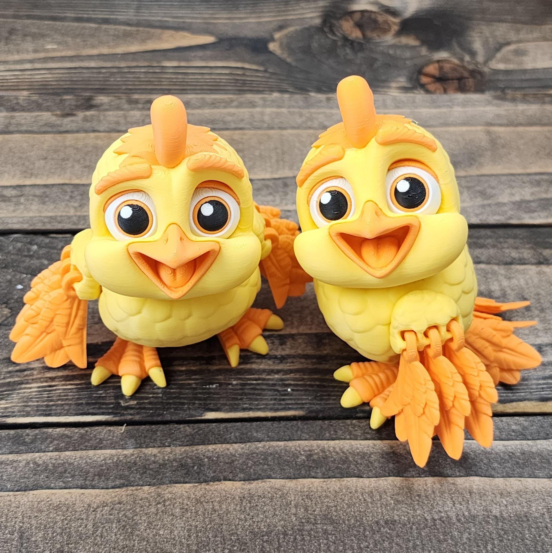 3D Printed Articulated Chicken Fidget Toy: Customizable Desk Decor - Etsy