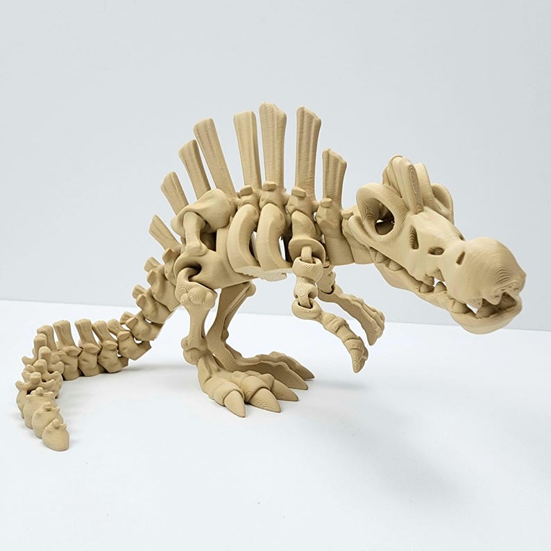Skeleton Spinosaurus - Customizable 3D Printed Figure - Realistic ...