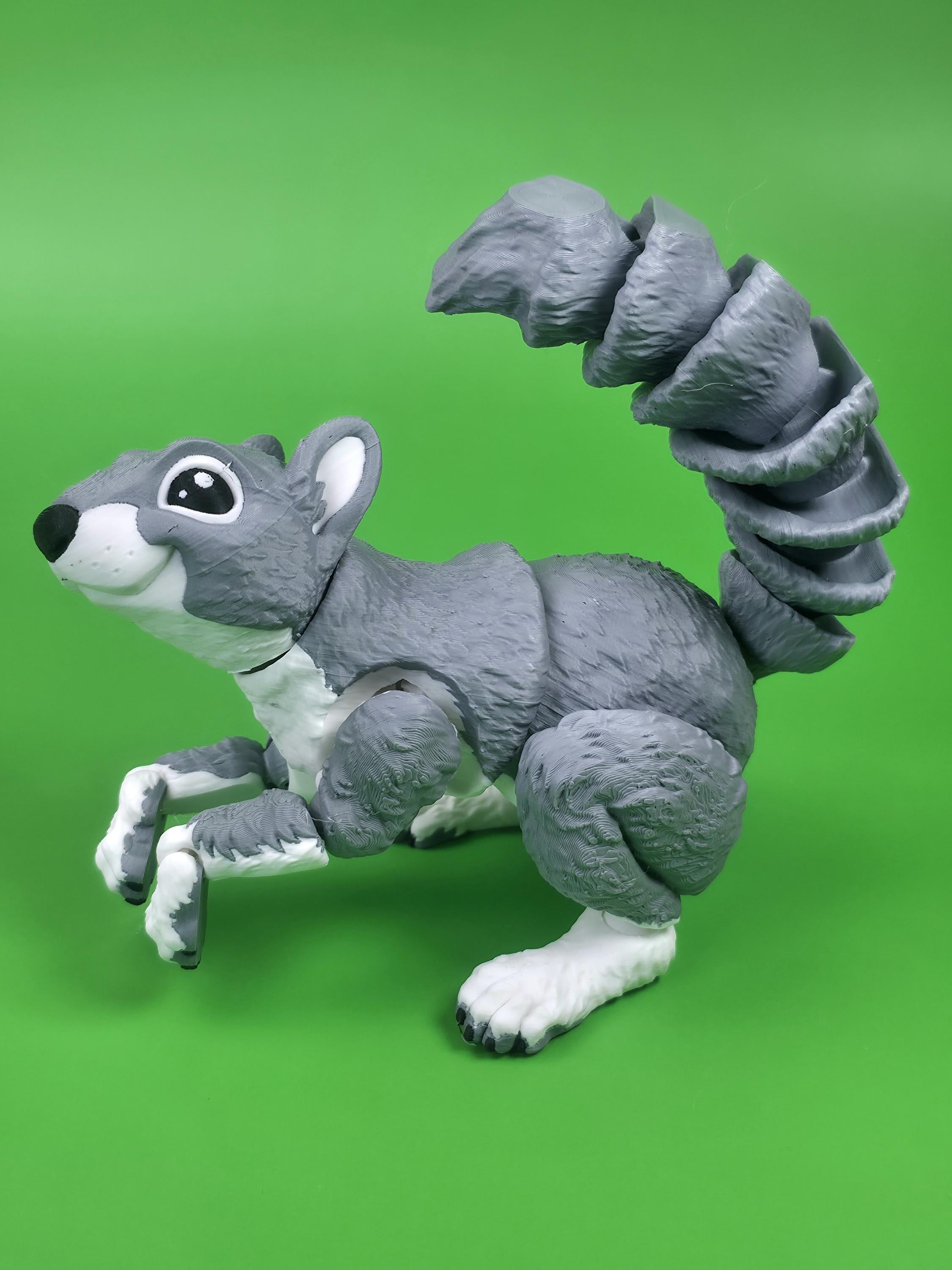 Squirrel - 3D Printed Realistic Animal Figurine - Customizable and ...
