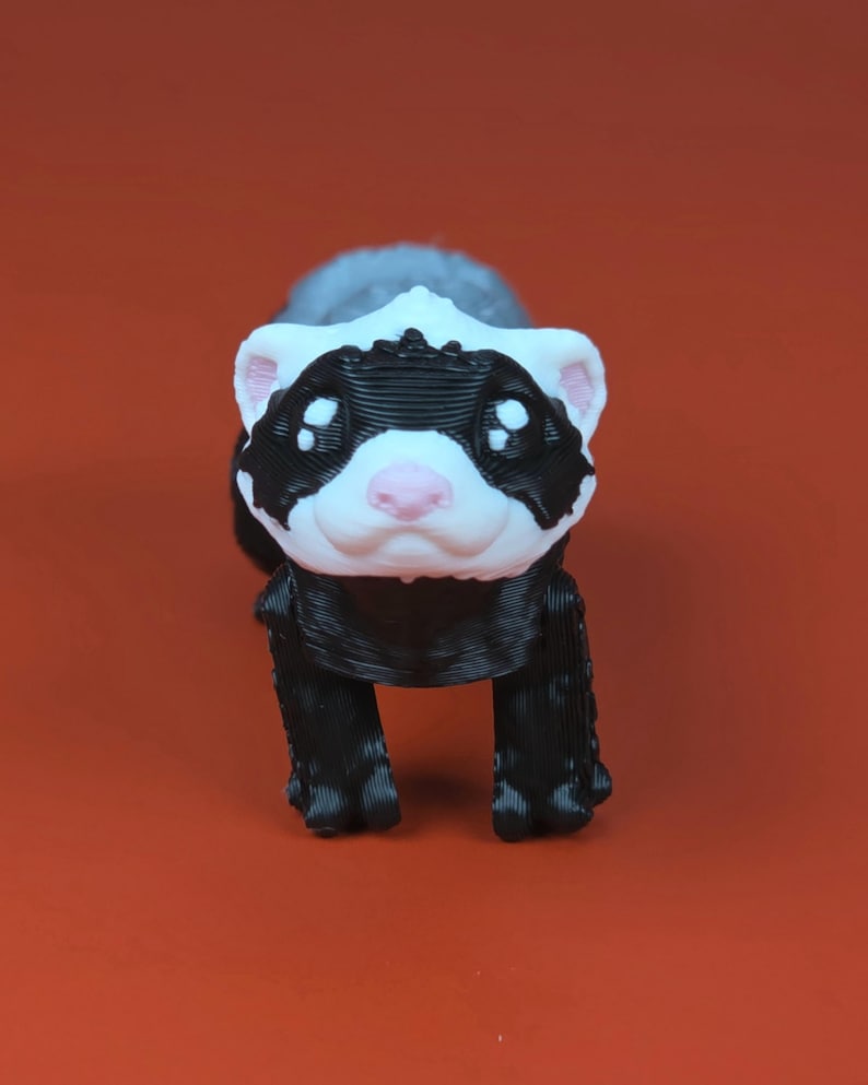 Mini Ferret - 3D Printed Realistic Animal Figurine - Customizable and ...