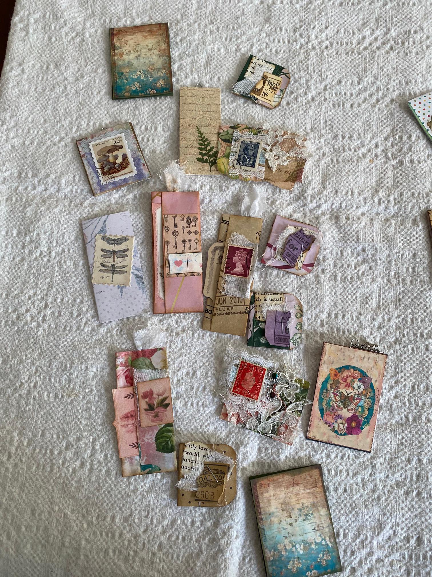 Set of 5 Junk Journal Paper Clips, Junk Journal Dangles, Hidden Paper ...