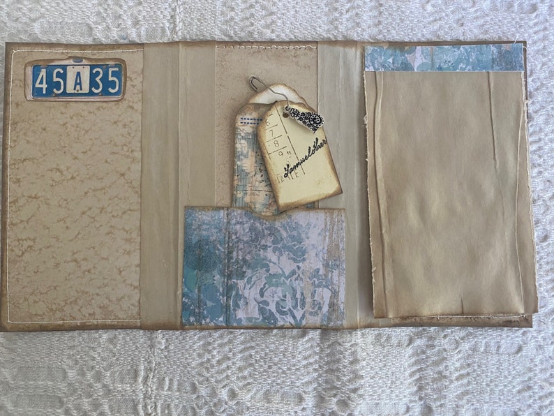 Trifold Folio, Pocket Journal, Junk Journal Ephemera, Junk Journal Supplies, Journal Insert ...