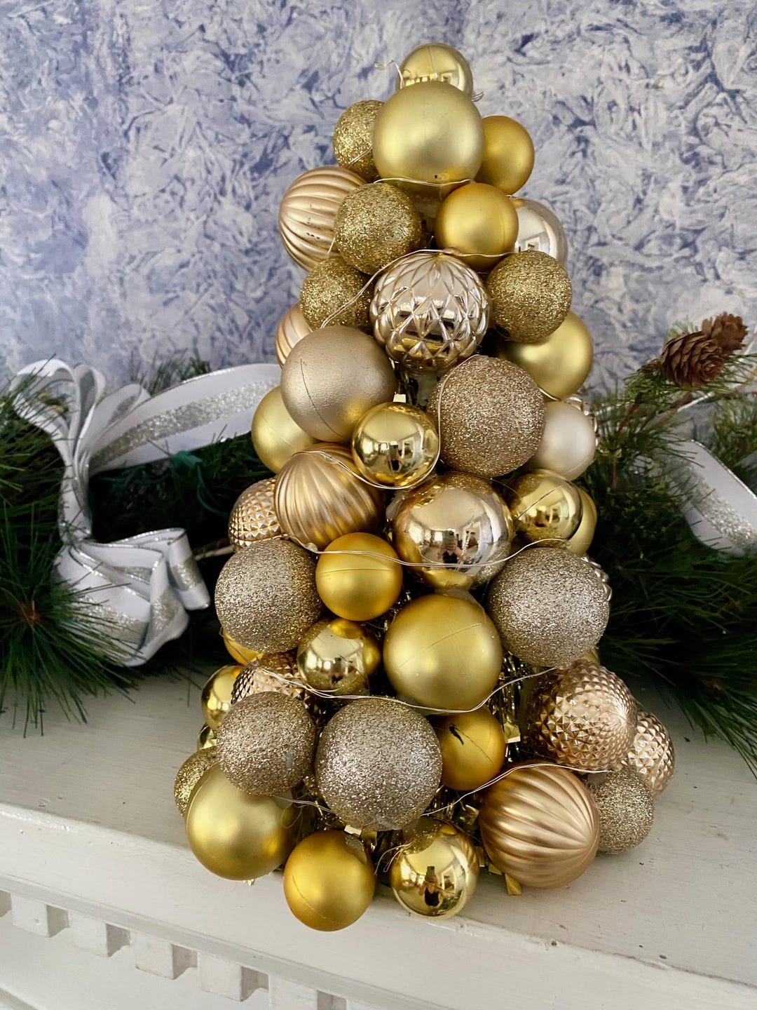 Ornament Tree, Christmas Ball Tree, Prelit Tree, Tabletop Tree ...