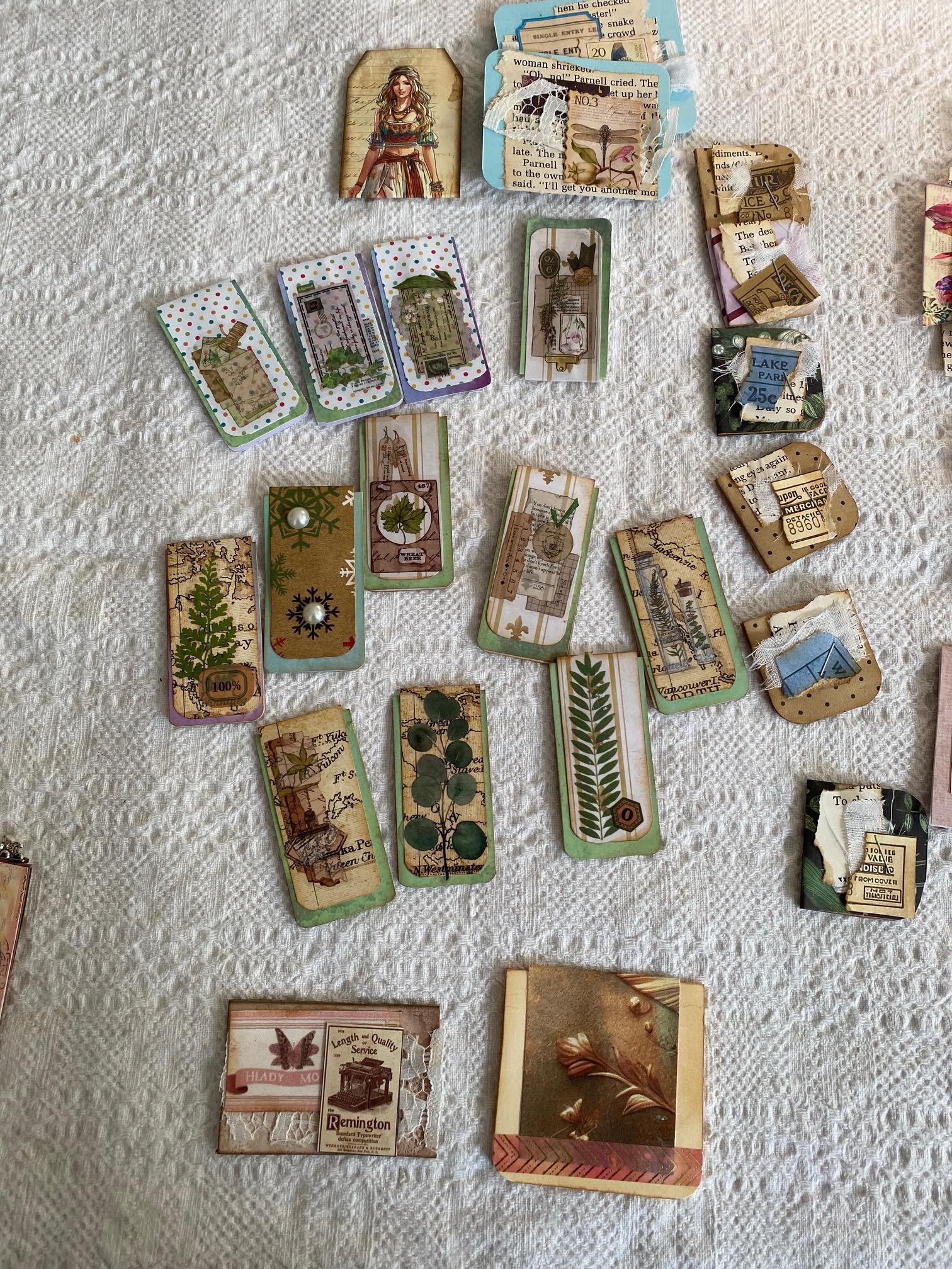 Set of 5 Junk Journal Paper Clips, Junk Journal Dangles, Hidden Paper ...