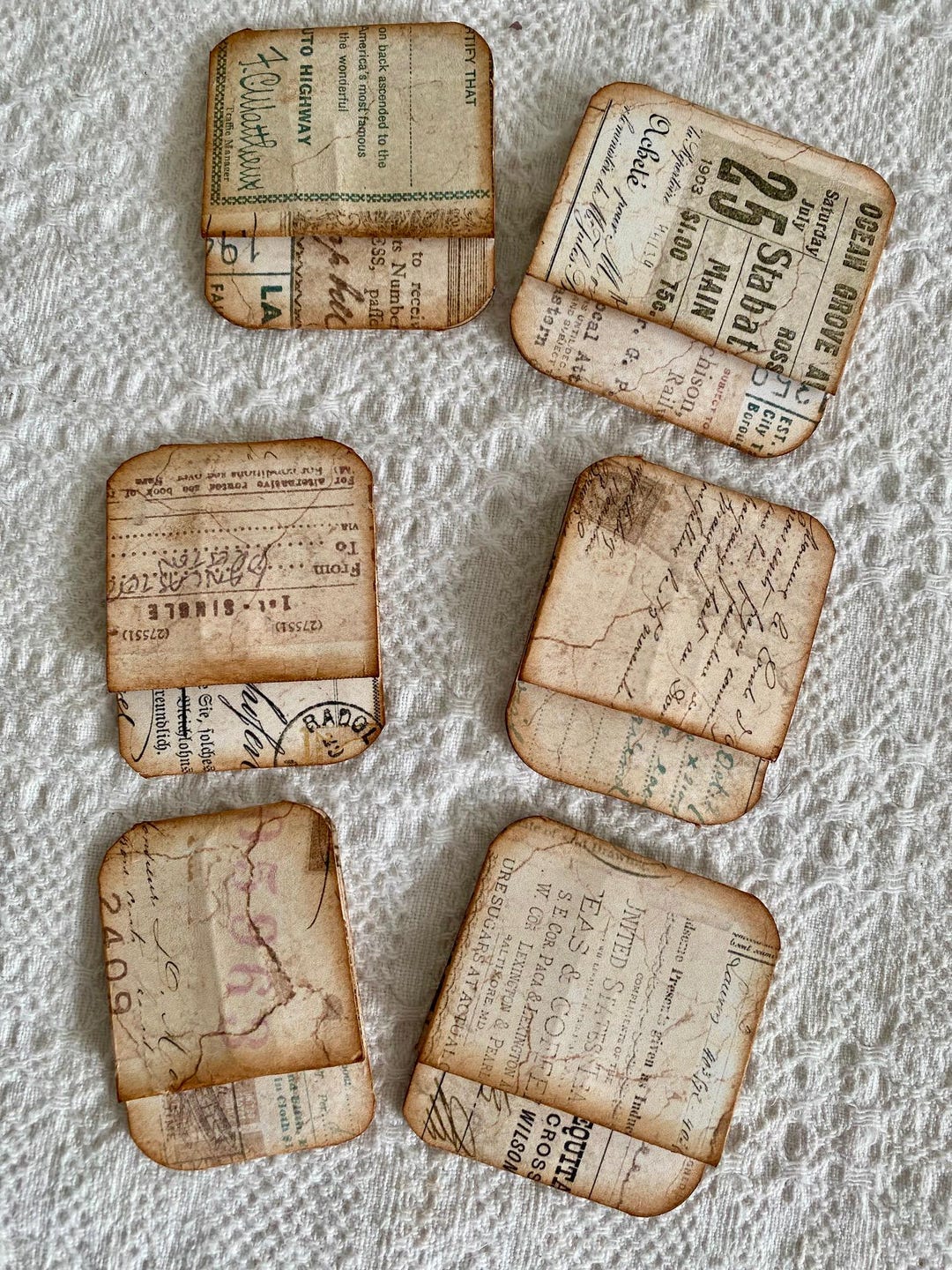 Set of 5 Junk Journal Paper Clips, Junk Journal Dangles, Hidden Paper ...