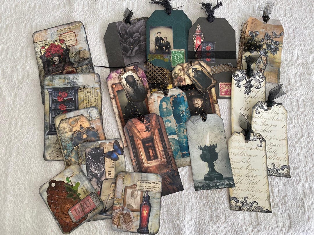 Bundle of 14 Goth Theme Ephemera Pieces, Journal Supplies, Vintage ...