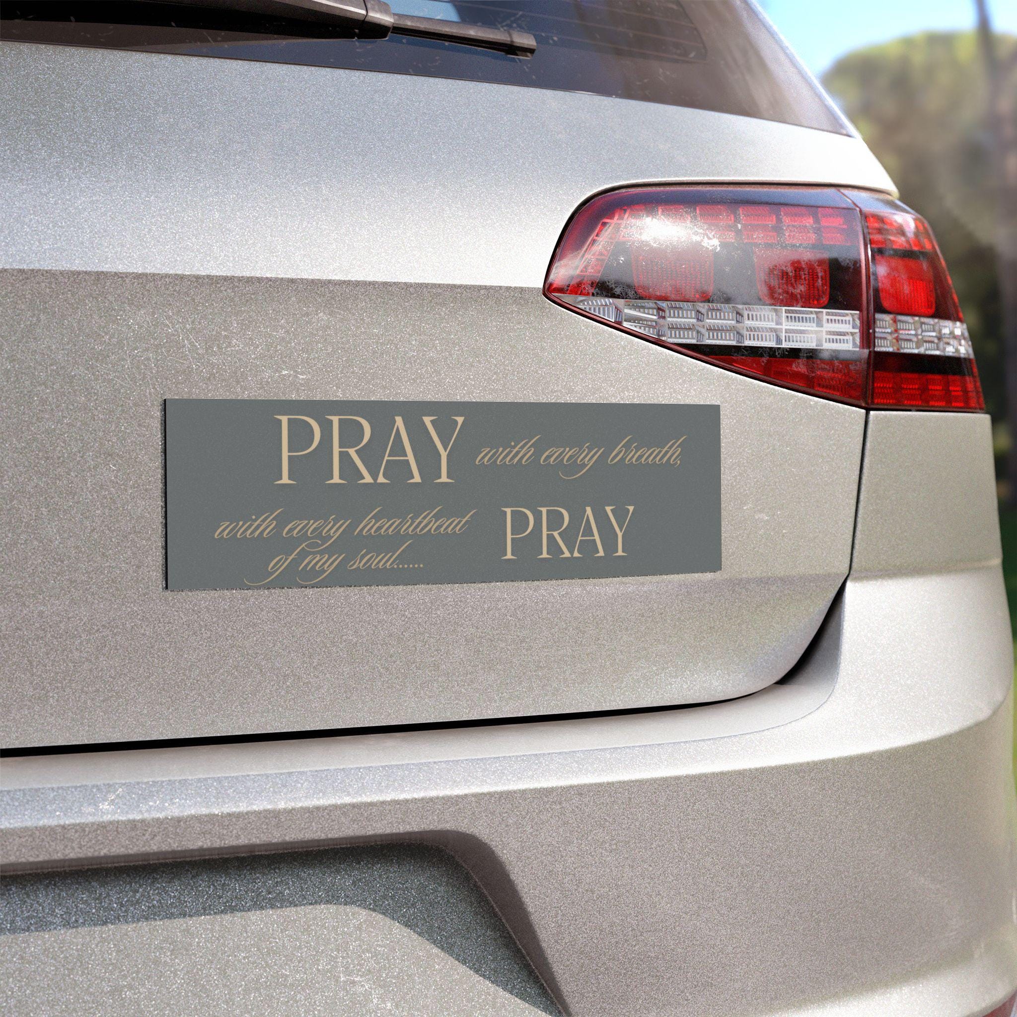 Pray Car Magnet, Religious Bumper Sticker, Bible Bumper Sticker, Pray ...