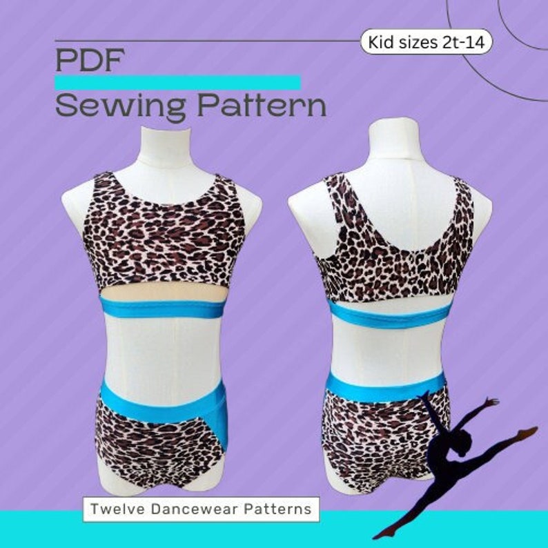 PDF Dance Pattern, 2pc Convention Wear, Costume Base, Childrens Dance Pattern, Size 2t, 3t, 4t ...