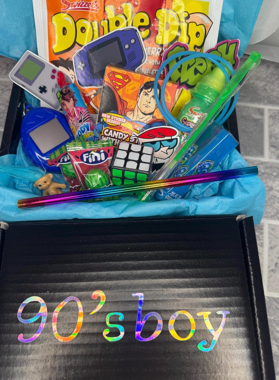 90s Nostalgia Gift Box | Retro Candy, Pixel Pet & Rubik’s Cube - Etsy