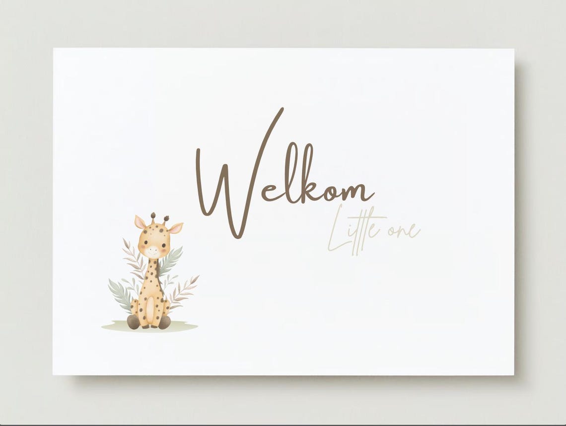 Printable Welcome Little One Card / Instant Download PDF / New Baby ...