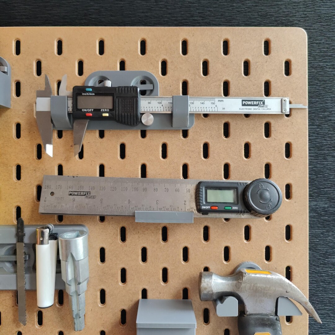 Grey Protractor Holder for SKADIS Panel Brown Workshop Crafts ...