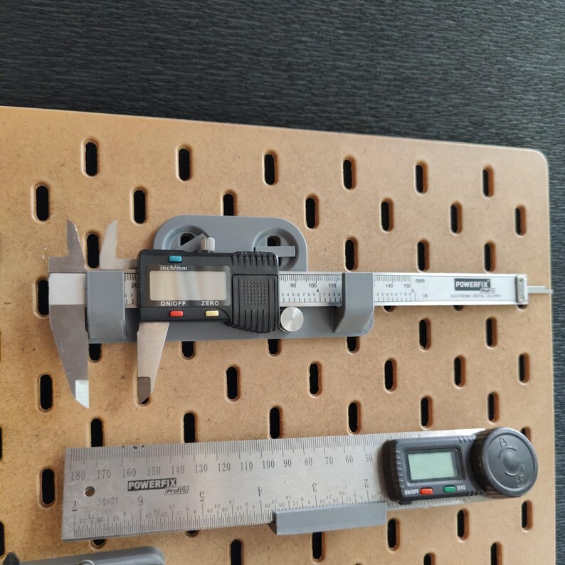 Grey Ruler Holder for SKADIS Brown Panel - Workshop - Crafts ...