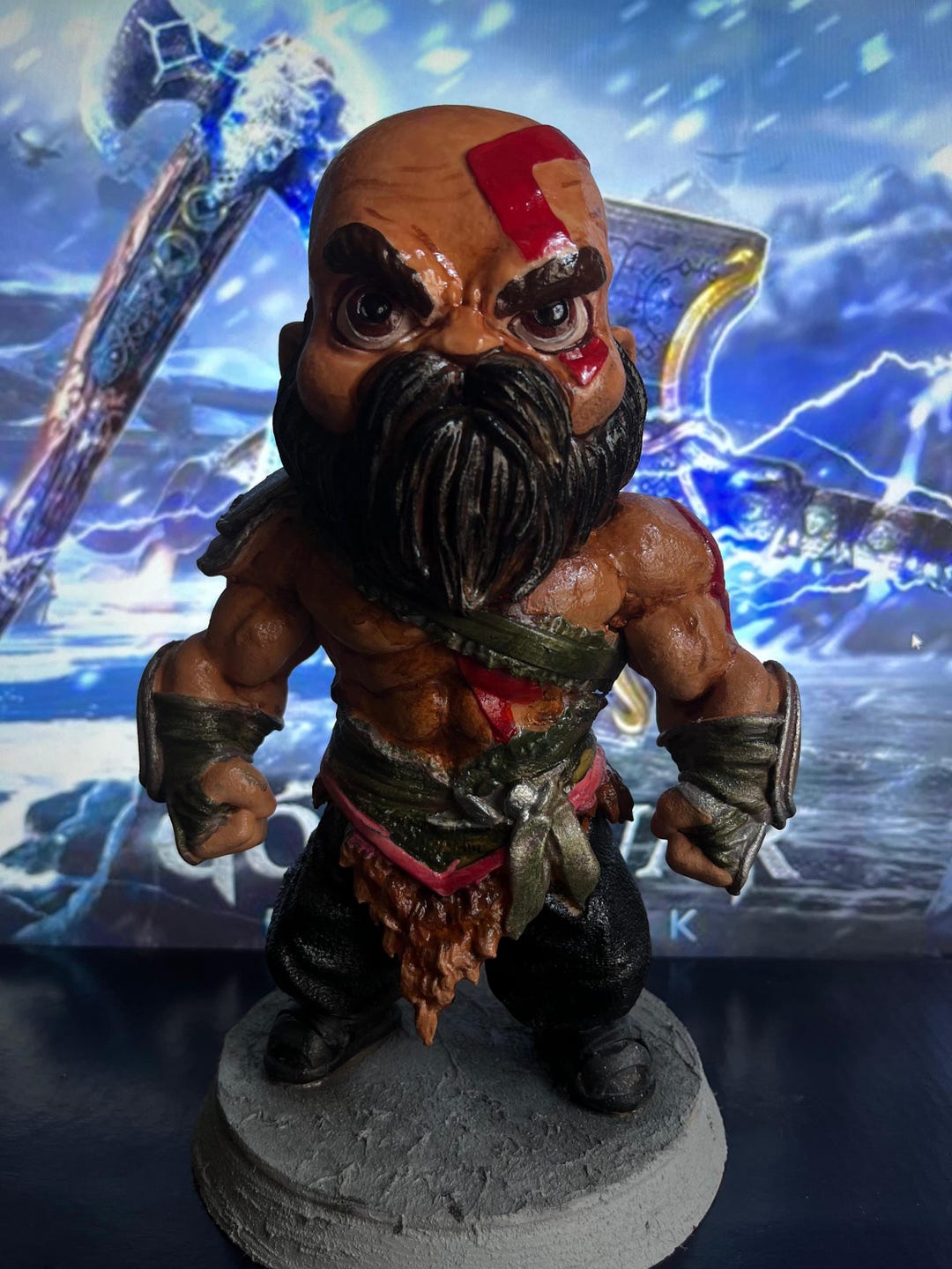 Kratos Chibi Figure | Cute God of War Character Design | Kratos Chibi ...