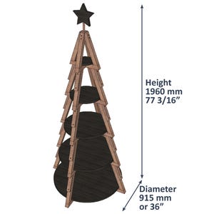 Wooden Christmas Tree Shelf, Decorative Wood Decor, Tree Shaped Shelf ...