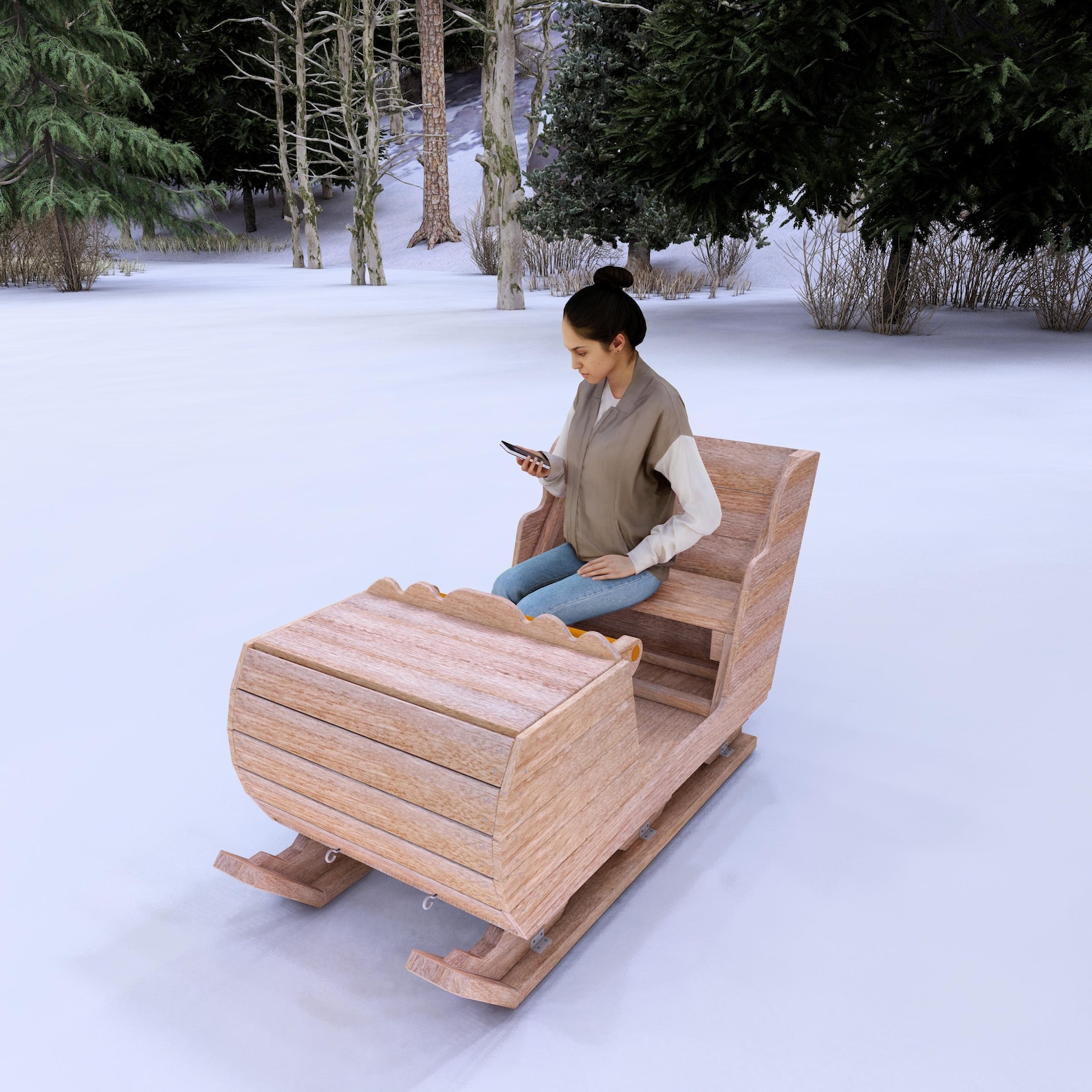 Santa Sleigh, Christmas Sled Furniture, Outdoor and Indoor Sleigh ...