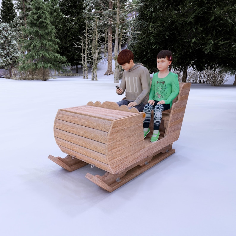 Santa Sleigh, Christmas Sled Furniture, Outdoor and Indoor Sleigh ...