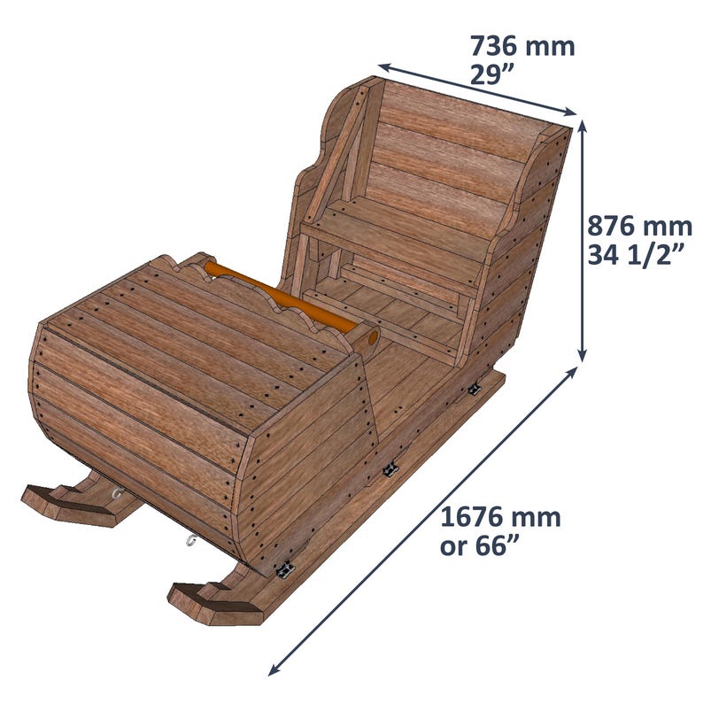 Santa Sleigh, Christmas Sled Furniture, Outdoor and Indoor Sleigh ...