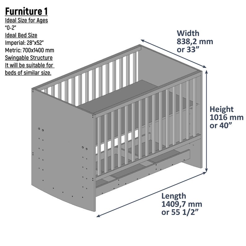Convertible Baby Cradle PDF, Transforms Into Full-size Bed, Long ...
