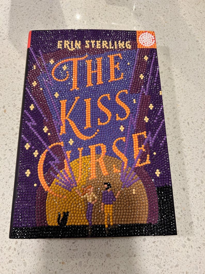Bedazzled Book Cover of the Kiss Curse by Erin Sterling - Etsy