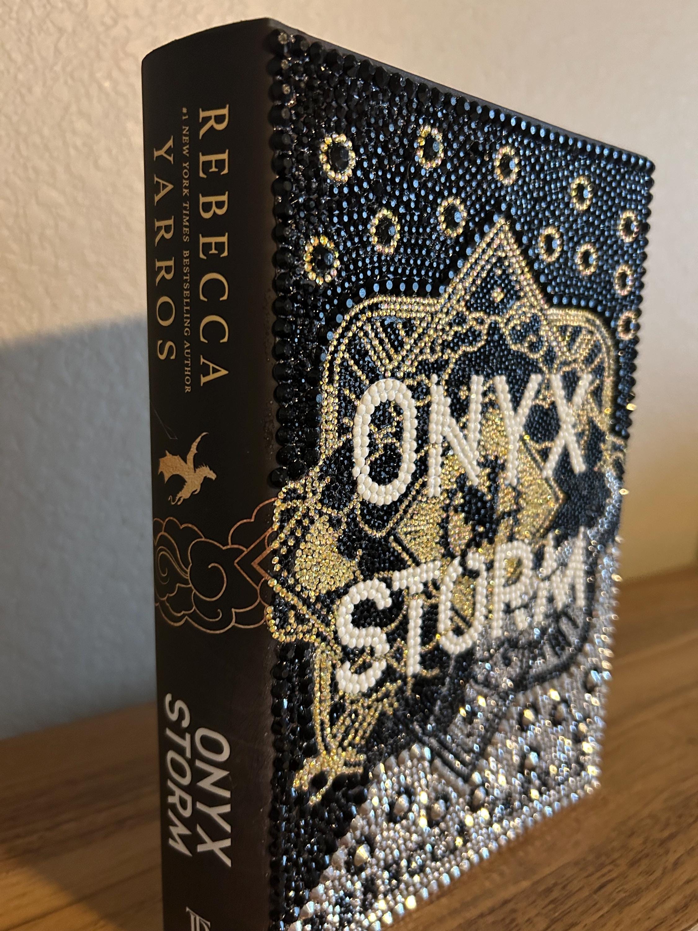 Bedazzled Book Cover of Onyx Storm by Rebecca Yarros - Etsy