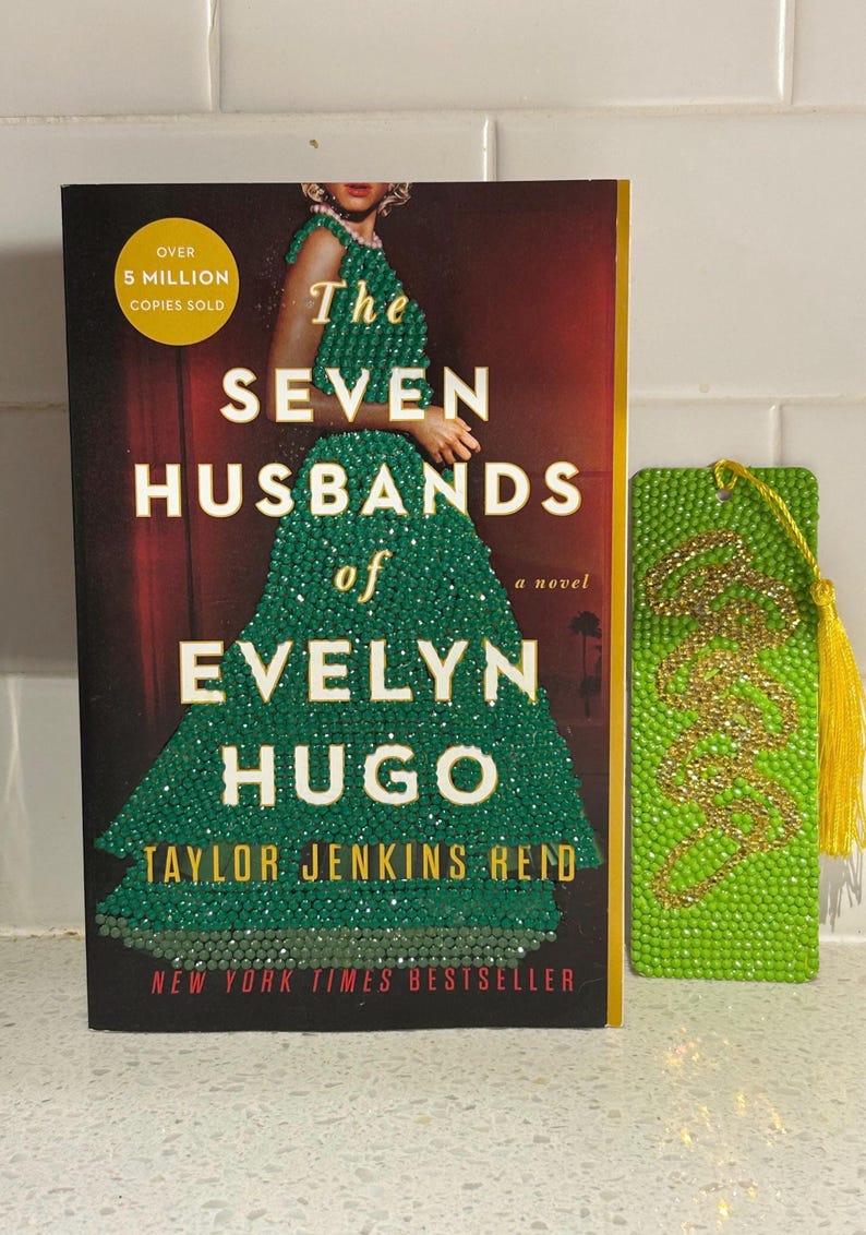 Bedazzled Book Cover – the Seven Husbands of Evelyn Hugo – Sparkly ...