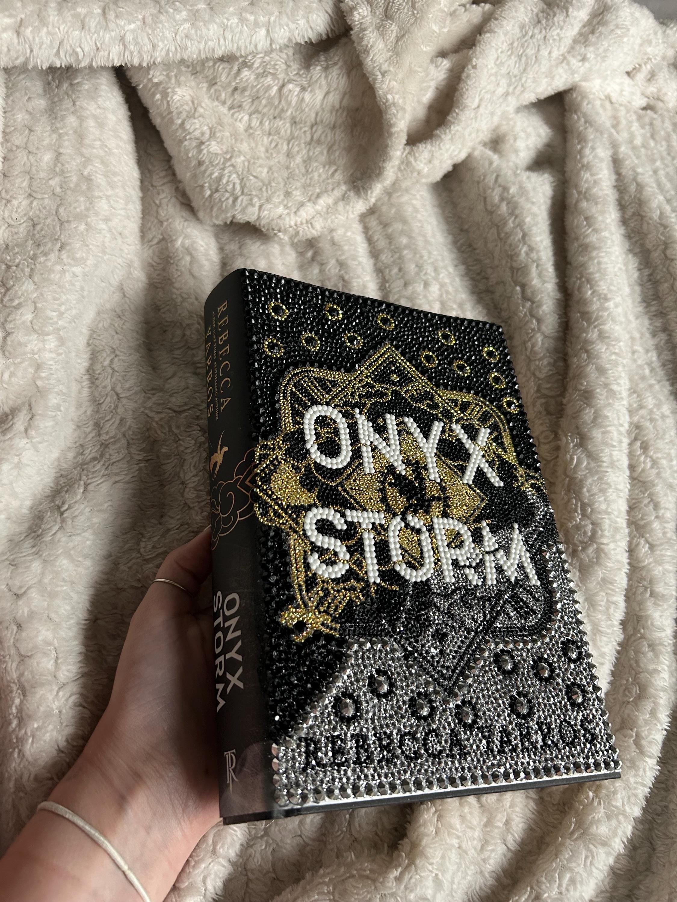 Bedazzled Book Cover of Onyx Storm by Rebecca Yarros - Etsy