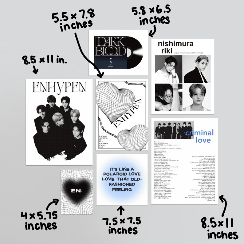 ENHYPEN Wall Collage Bundle — Kpop Merch Poster - Etsy Canada