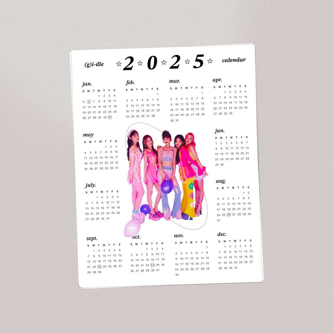 GI-DLE 2025 Wall Calendar Poster - Etsy