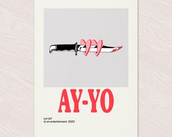 NCT 127 - Ay-yo Album Poster, Minimalist Music Print, Digital Download ...