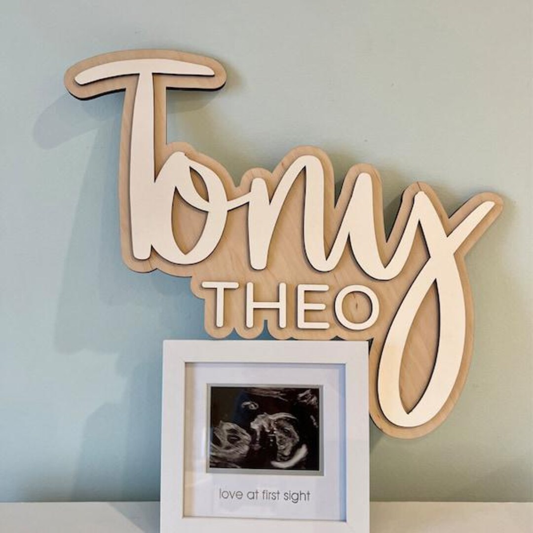 Personalized 3D Name Sign Custom Wood Name Plaque Handcrafted Room ...