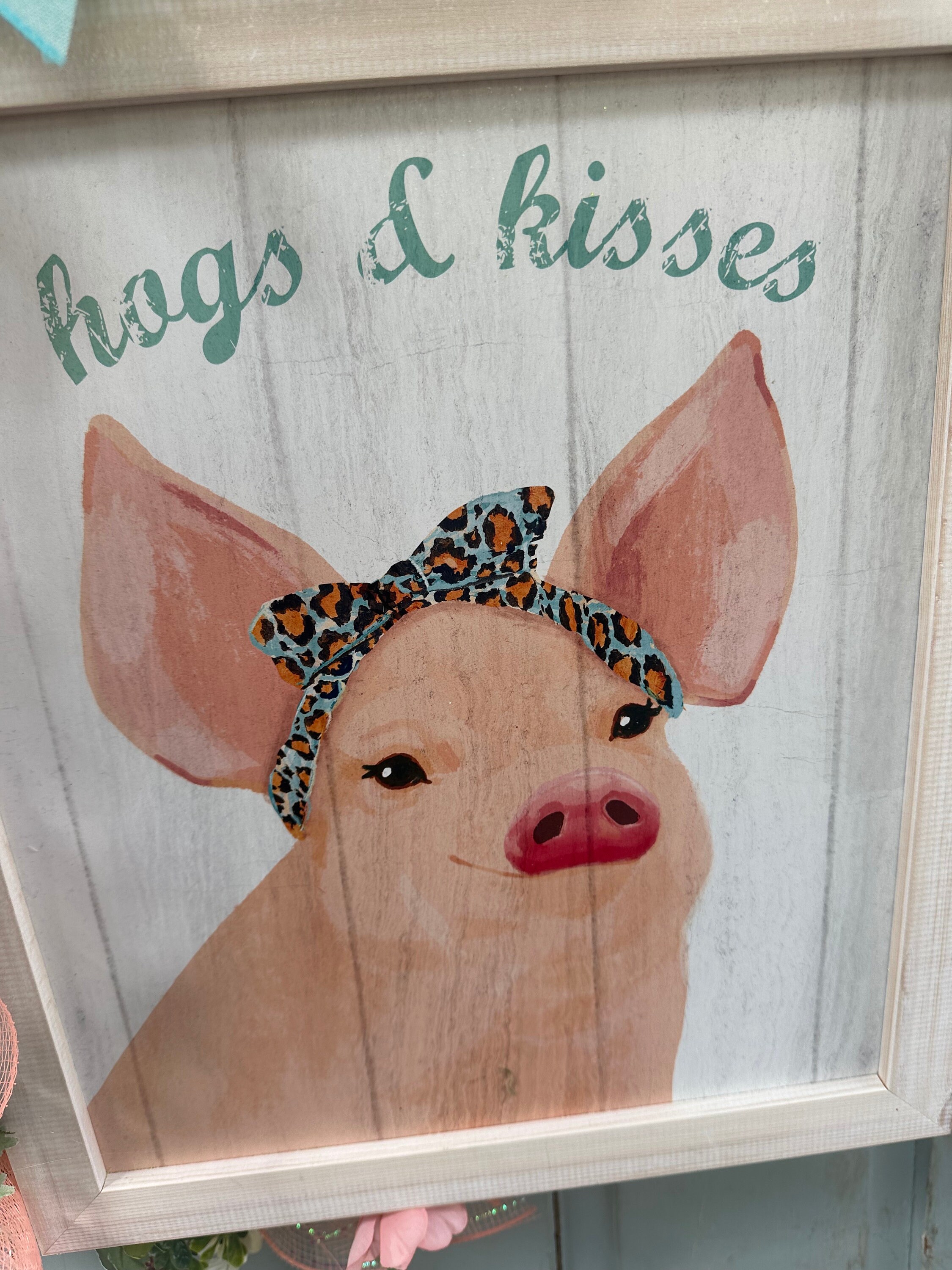 Hogs and Kisses Fancy Pig Wreath Farm Wreath - Etsy