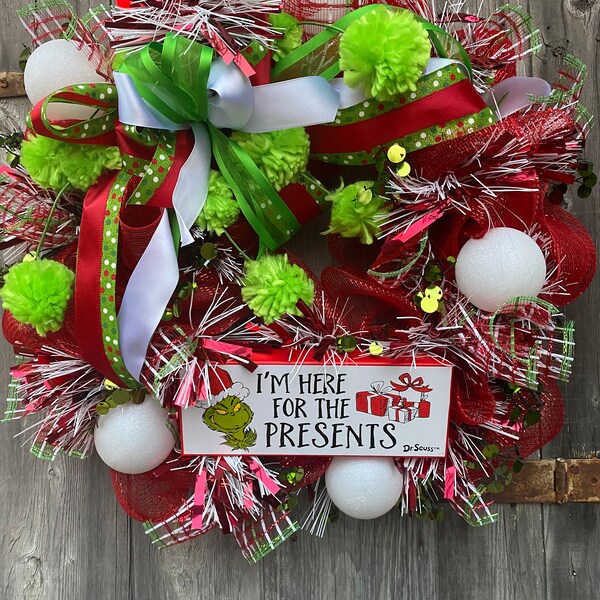 Grinch Wreath - Etsy