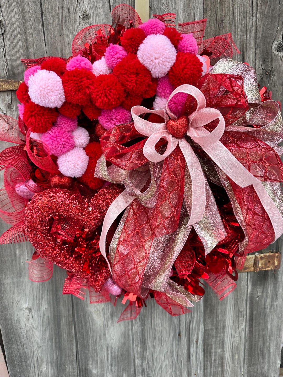 Two Hearts Valentines Day Wreath - Etsy
