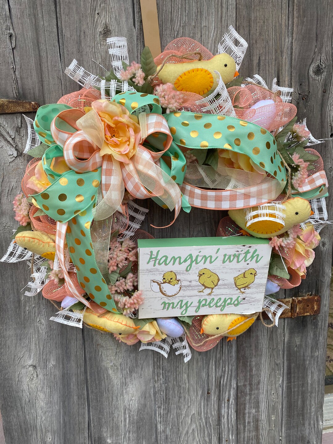 Hangin With My Peeps Easter Wreath - Etsy