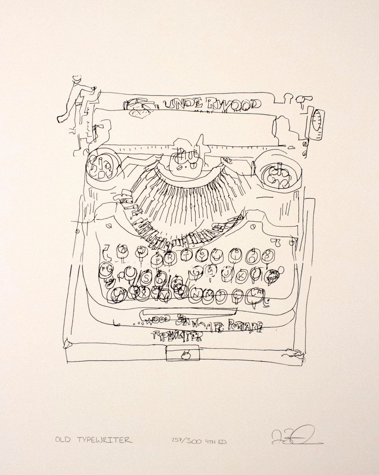 Old Typewriter Screenprint - Etsy