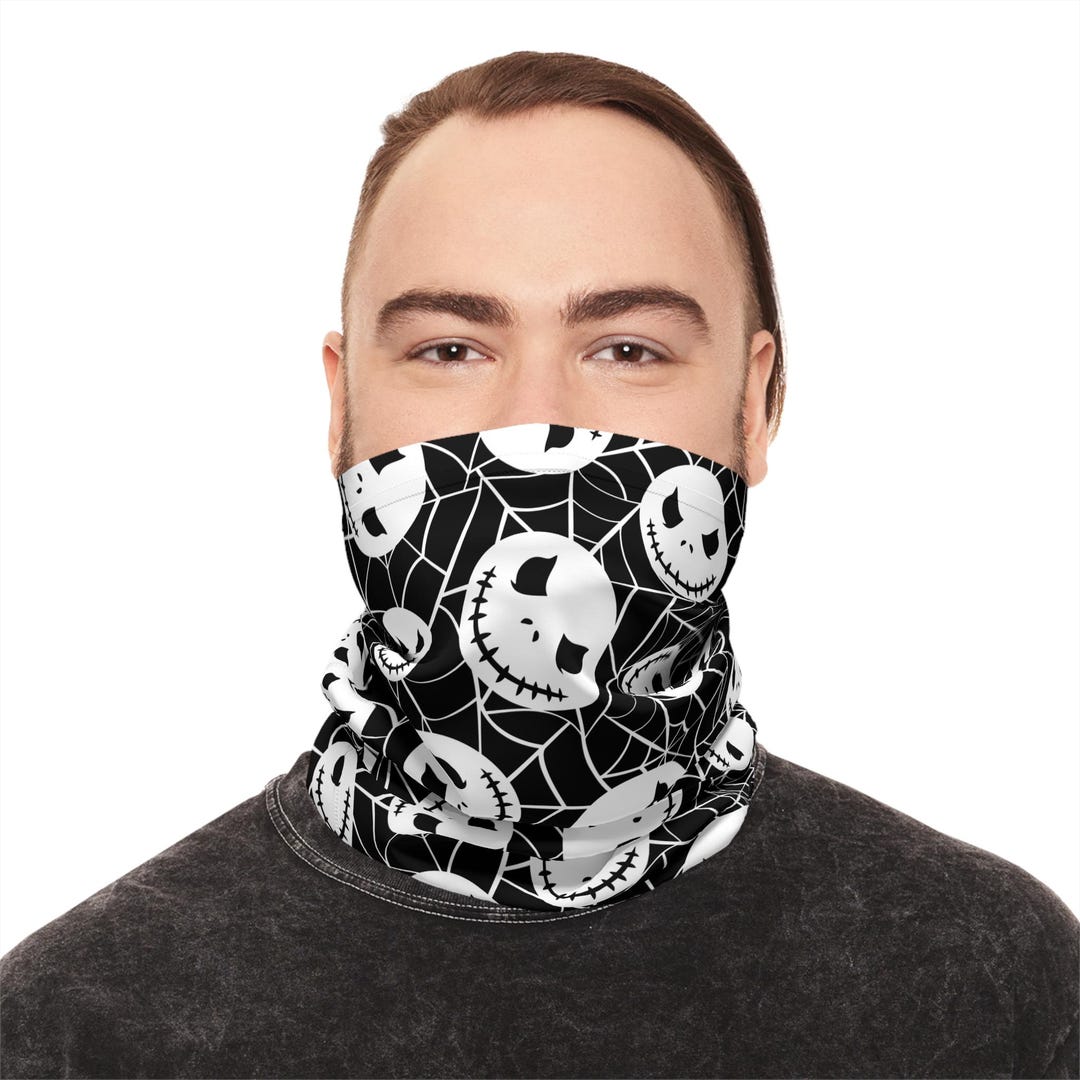Jack Face Spider Web Pattern Neck Gaiter, Fun and Unique Face Mask, UPF ...
